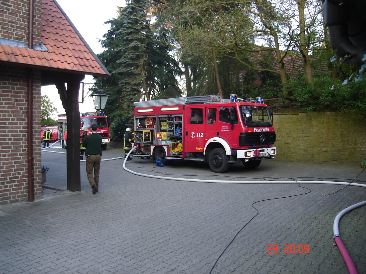 Freiwillige Feuerwehr Telgte: 29.4., Brand Waldhütte